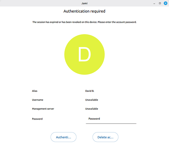 Debian Package updated, now Jami demands a password - Support in ...